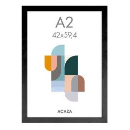 Fotokader A2 formaat - fotolijst in MDF hout - 42x59,40 cm - zwart ...