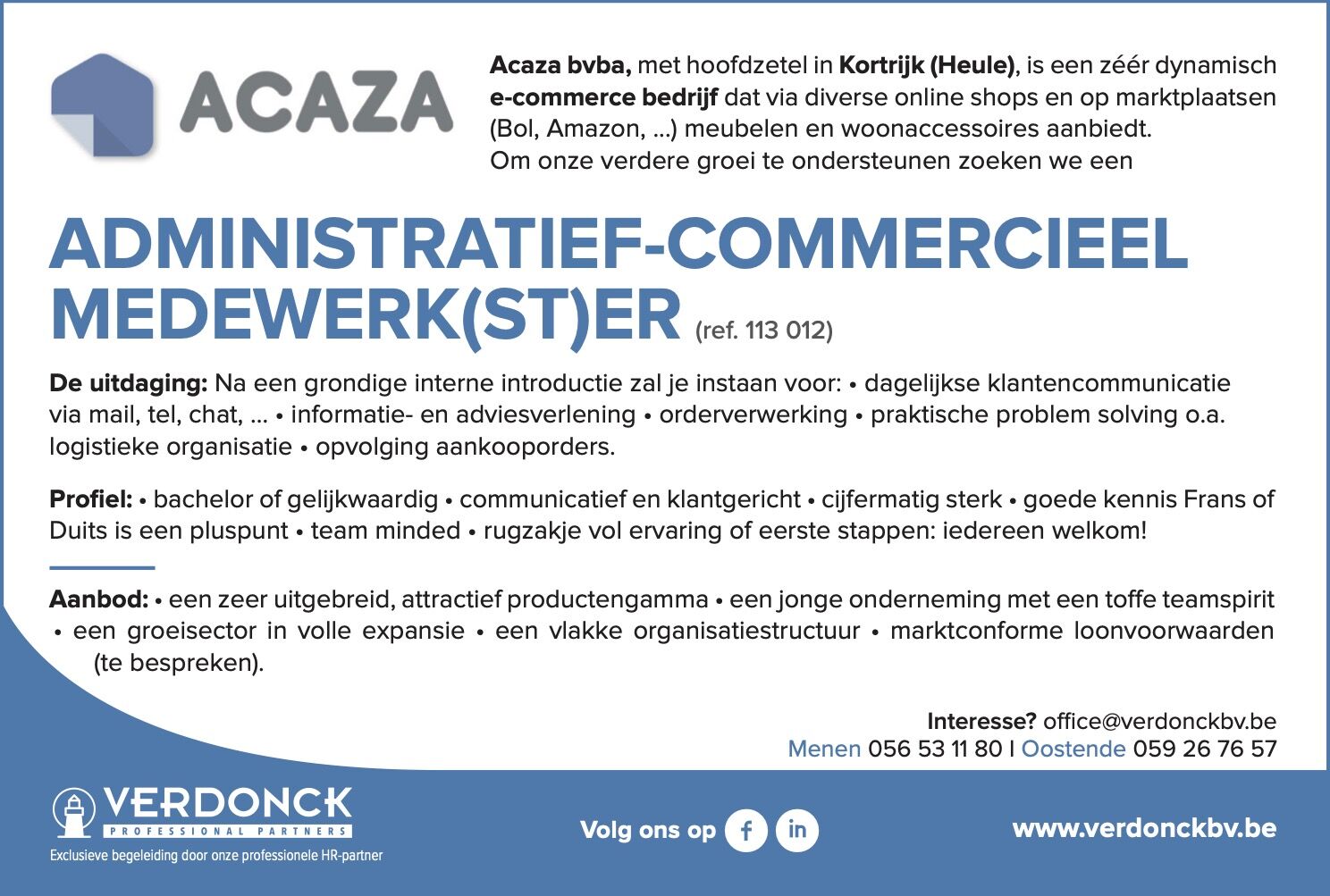 Vacatures | Acaza